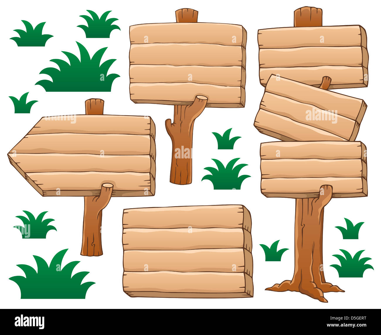 Wooden signboard theme image 2 - picture illustration Stock Photo - Alamy