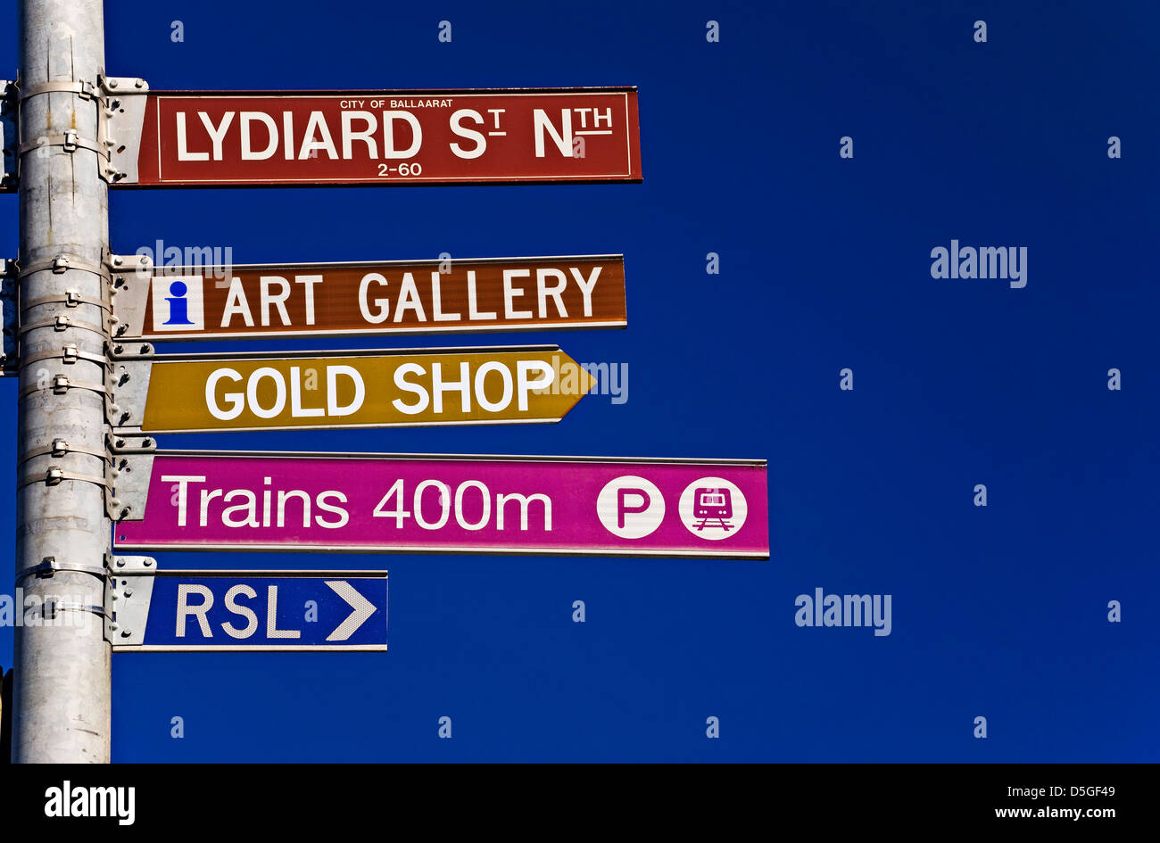 Ballarat Australia / Street signs in the City of Ballarat Victoria ...