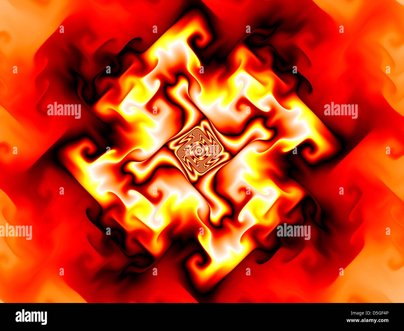 Computer Generated Fiery Symbol Stock Photo - Alamy