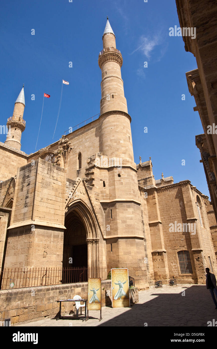 Old Gothic cathedral of Sophia with two minarets of Selimiye Mosque in ...