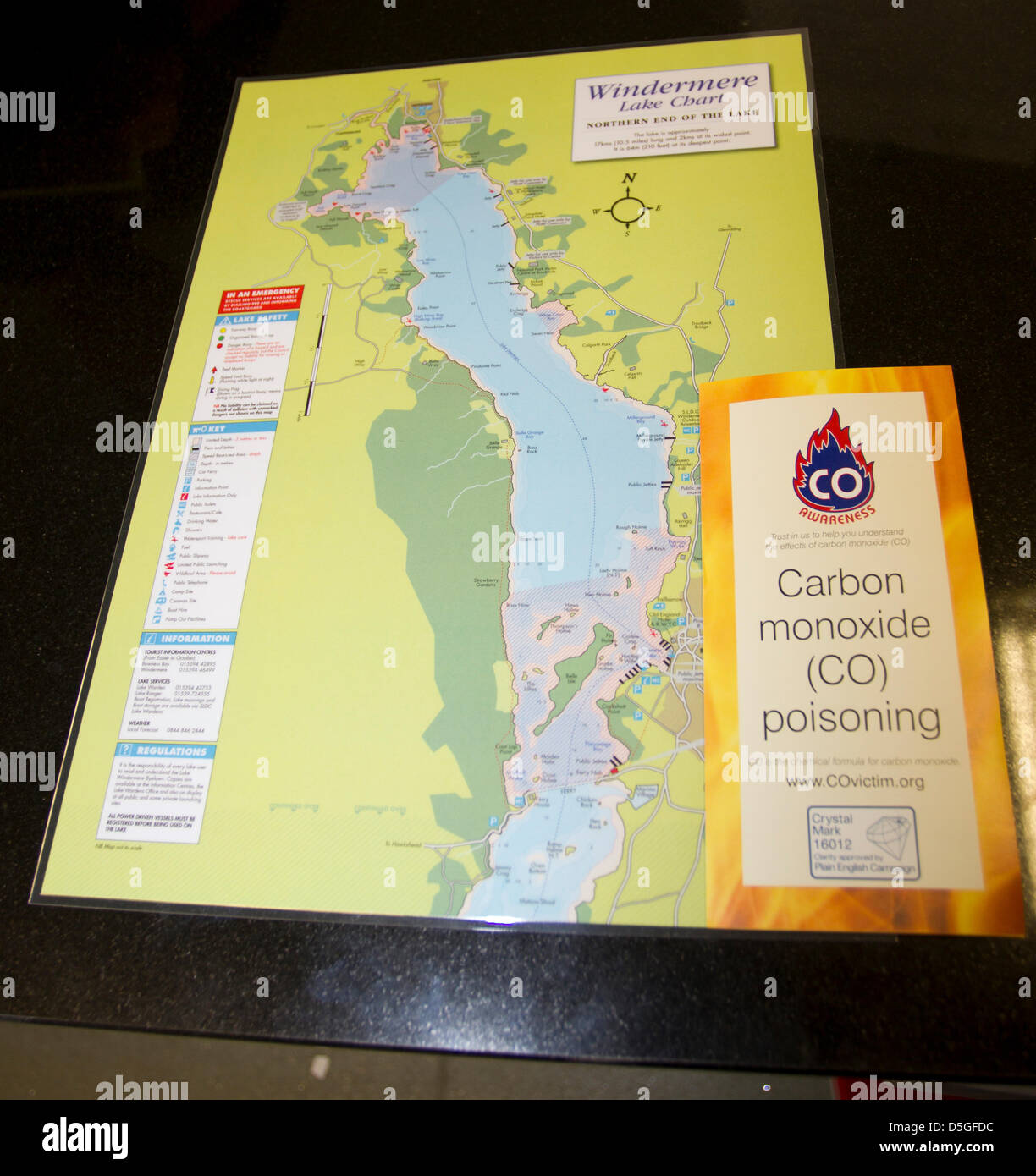 Lake windermere map hi-res stock photography and images - Alamy