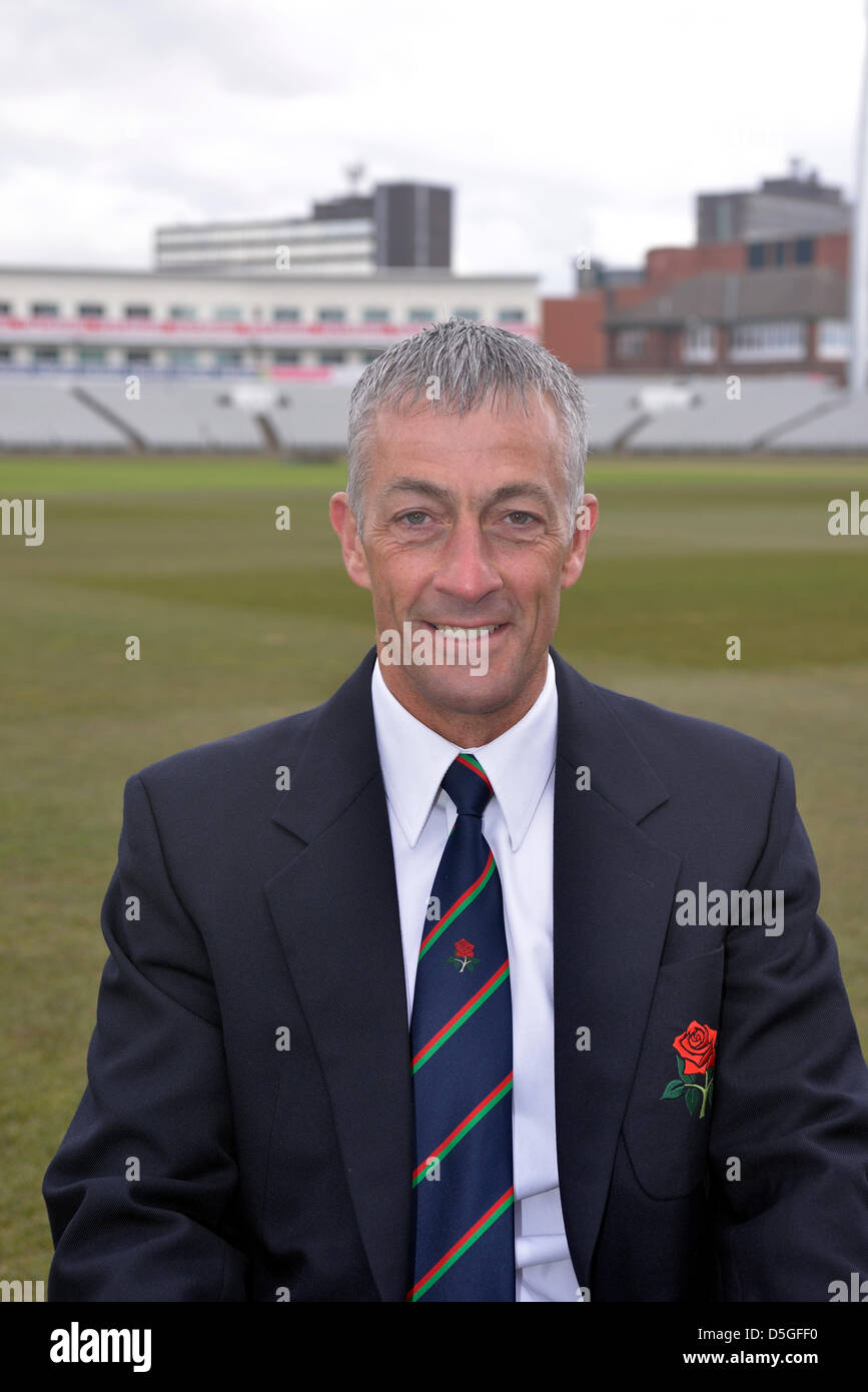 Manchester, UK. 2nd April 2013. Mike Watkinson, former captain, and now ...