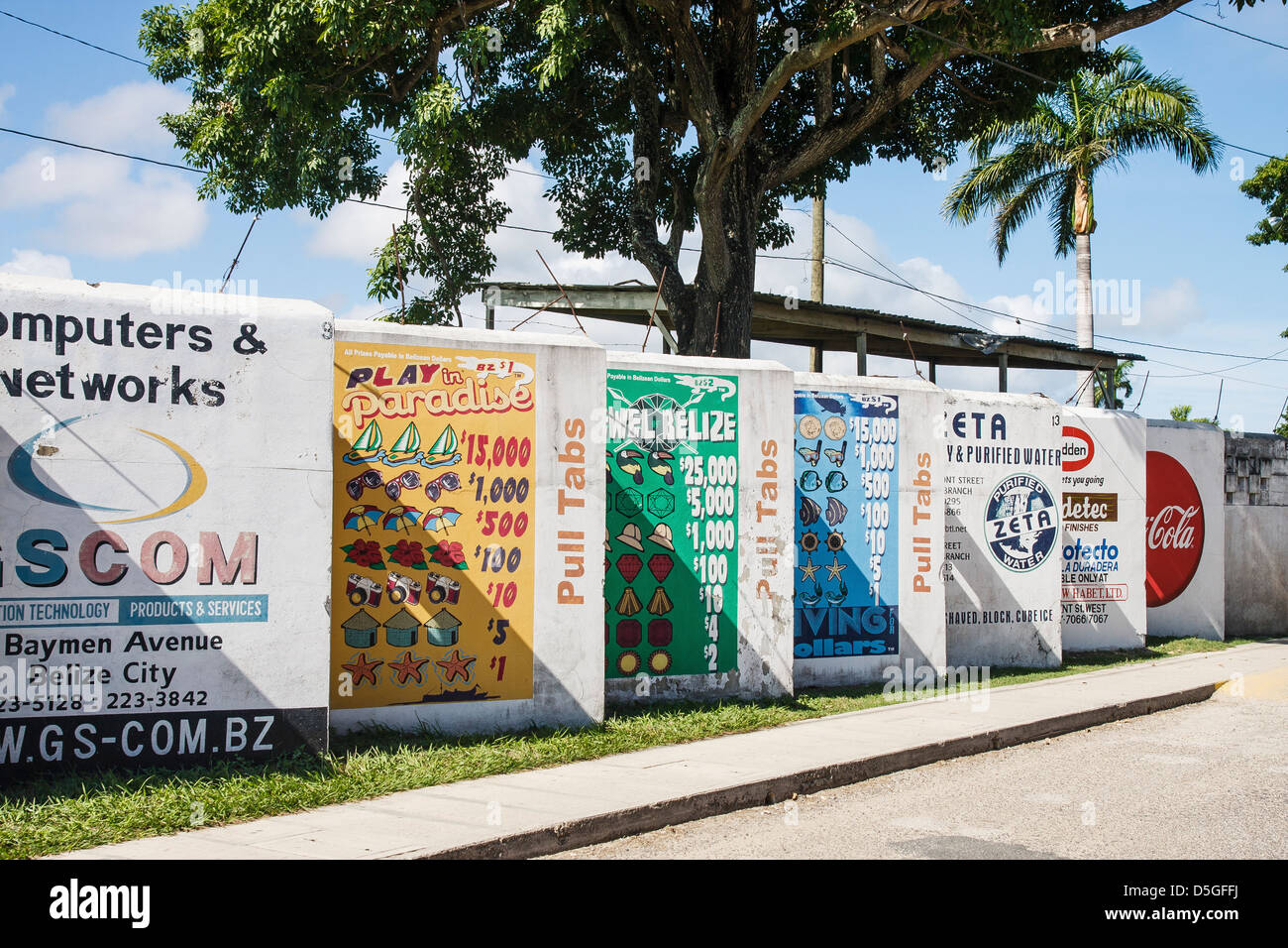 Advertising on Walls in Belize Stock Photo - Alamy