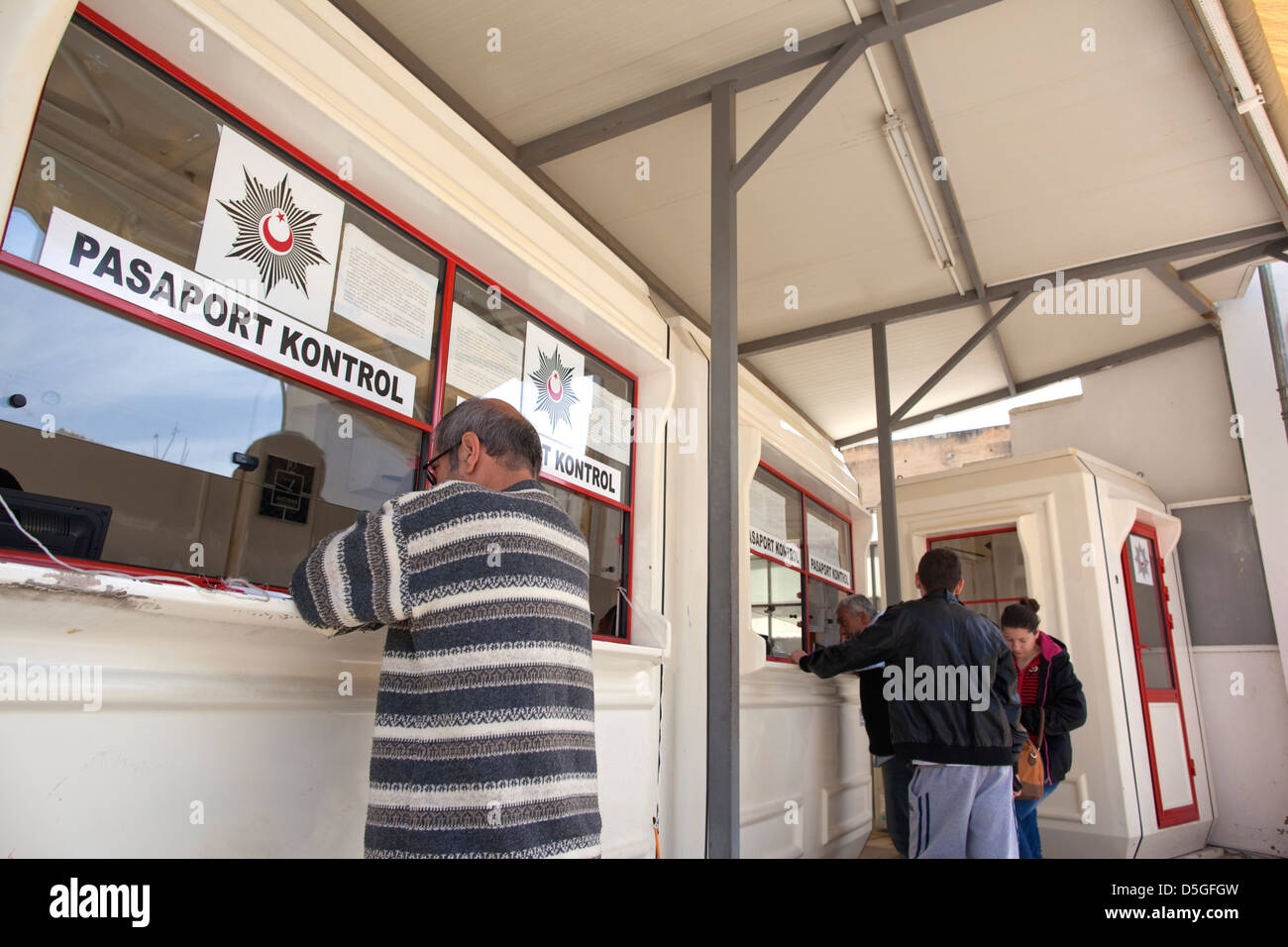 Passport Control at the Turkish Republic of Northern Cyprus border side ...