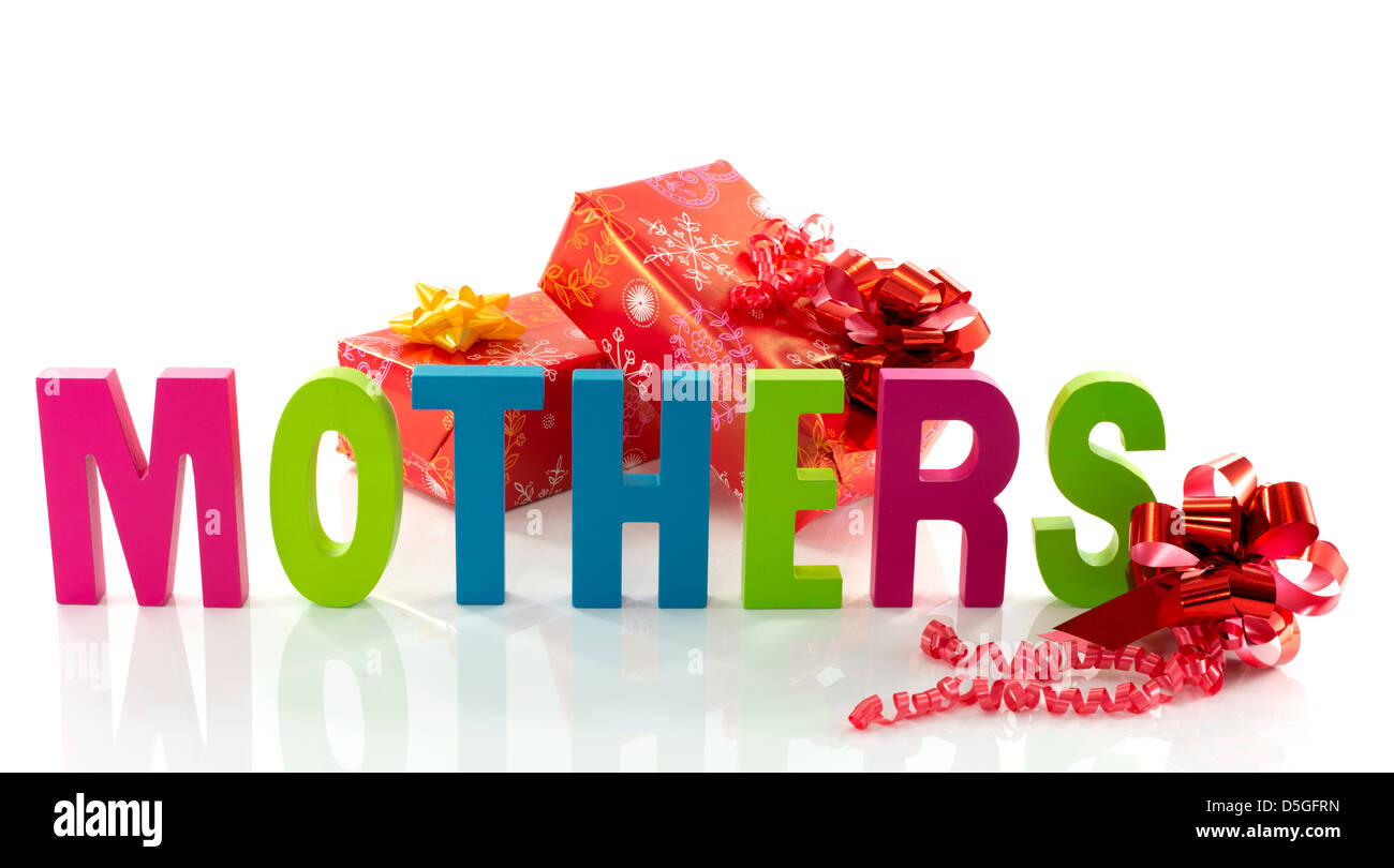 letters in red green blue with mothers text on white background Stock ...