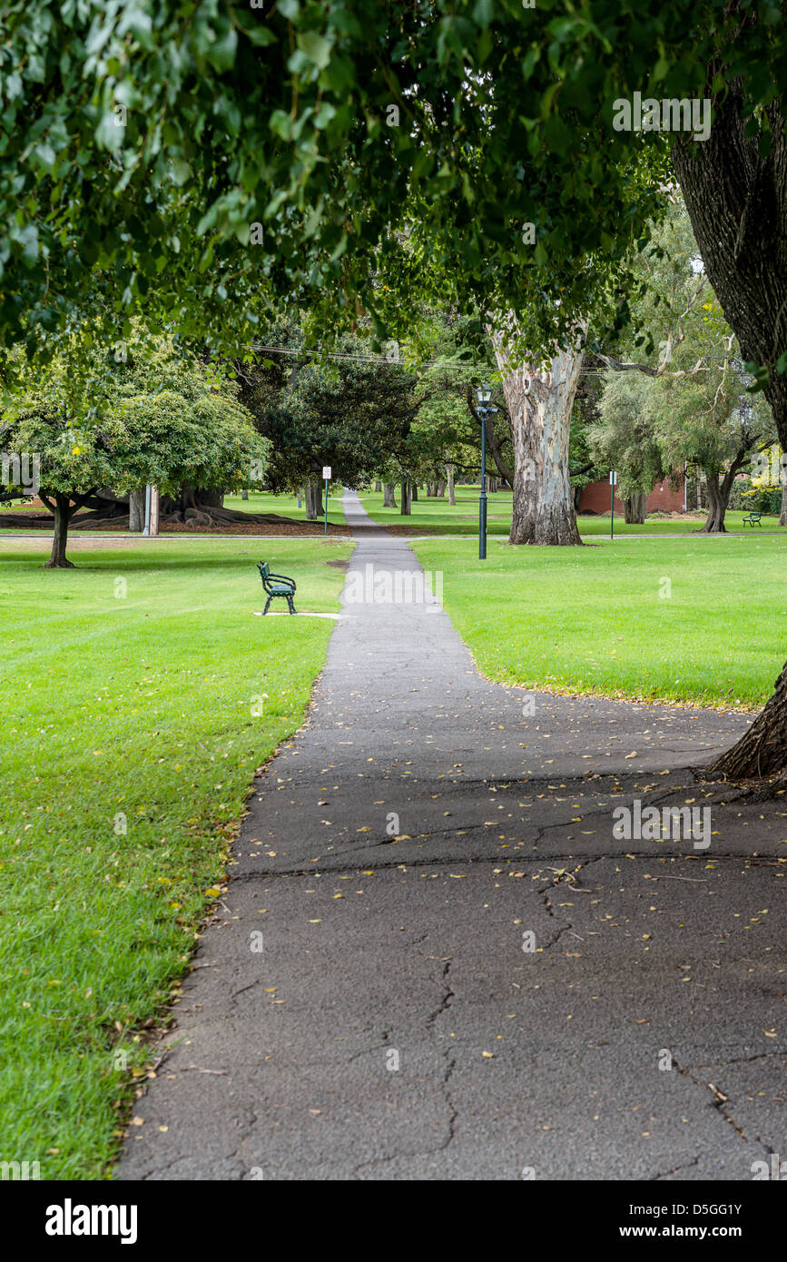 The peaceful parklands surrounding downtown Adelaide, the capital of ...
