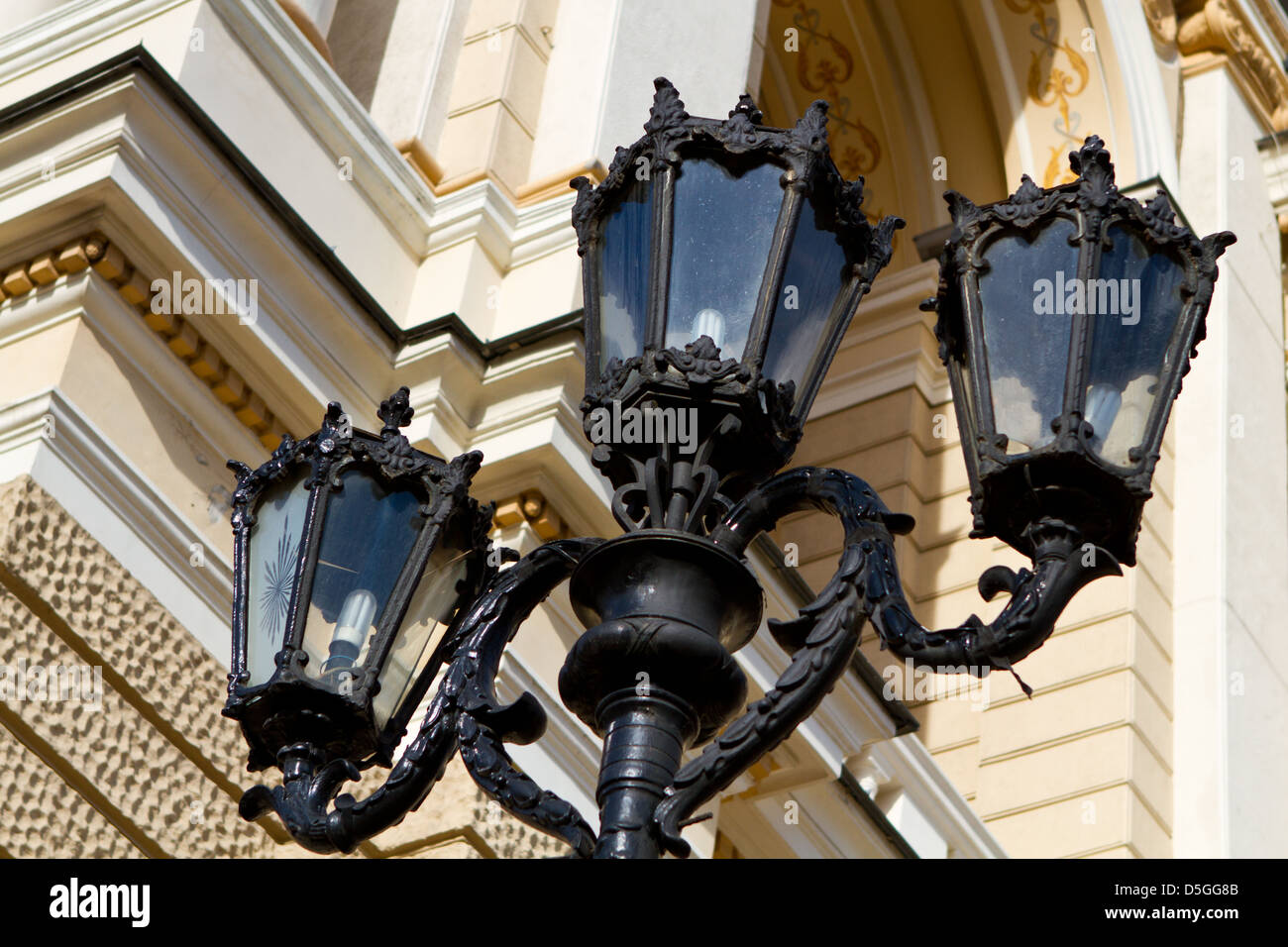 Old Fashioned Street Light against the background of a beautiful ...