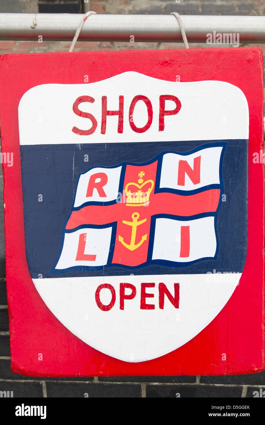 RNLI shop sign Stock Photo - Alamy