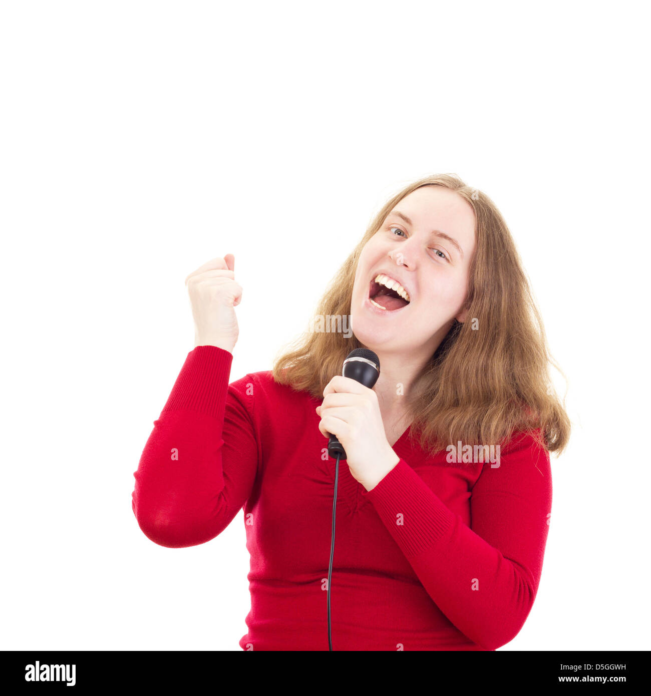 Singing casting microphone woman hi-res stock photography and images ...