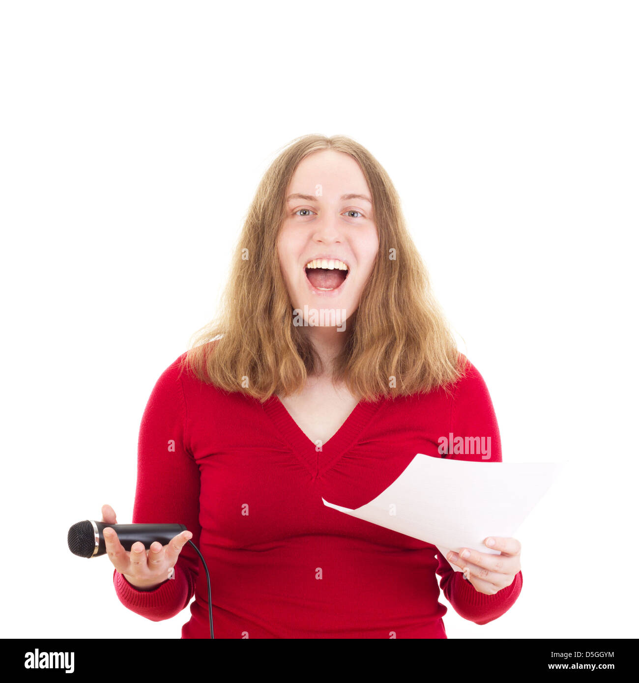 Beautiful woman very happy Stock Photo - Alamy