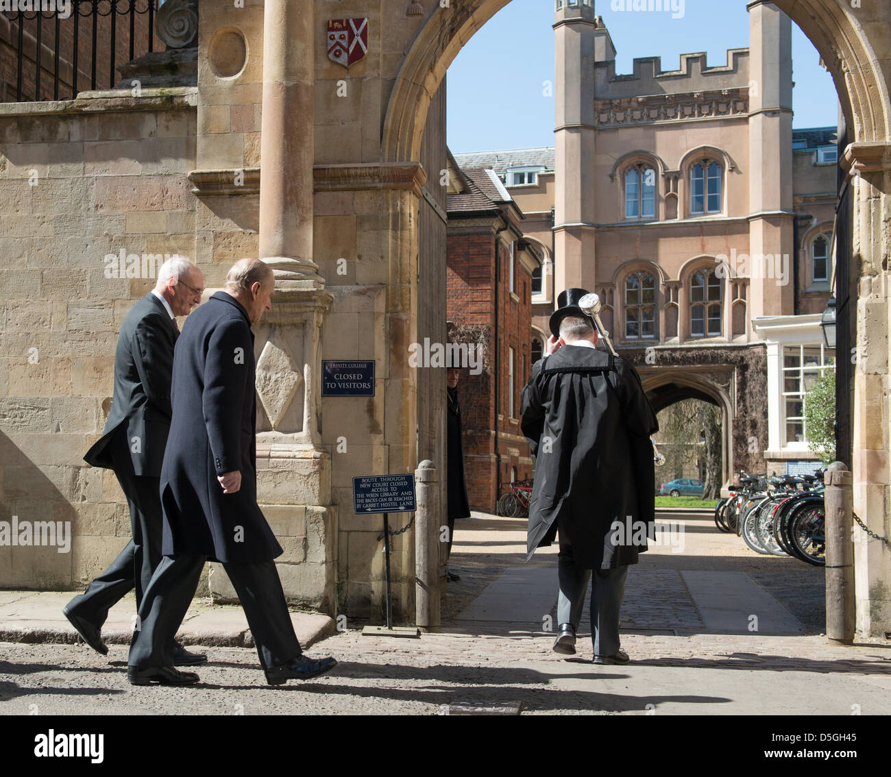 Cambridge, UK. 2nd April 2013. Prince Philip and Sir David Attenborough ...