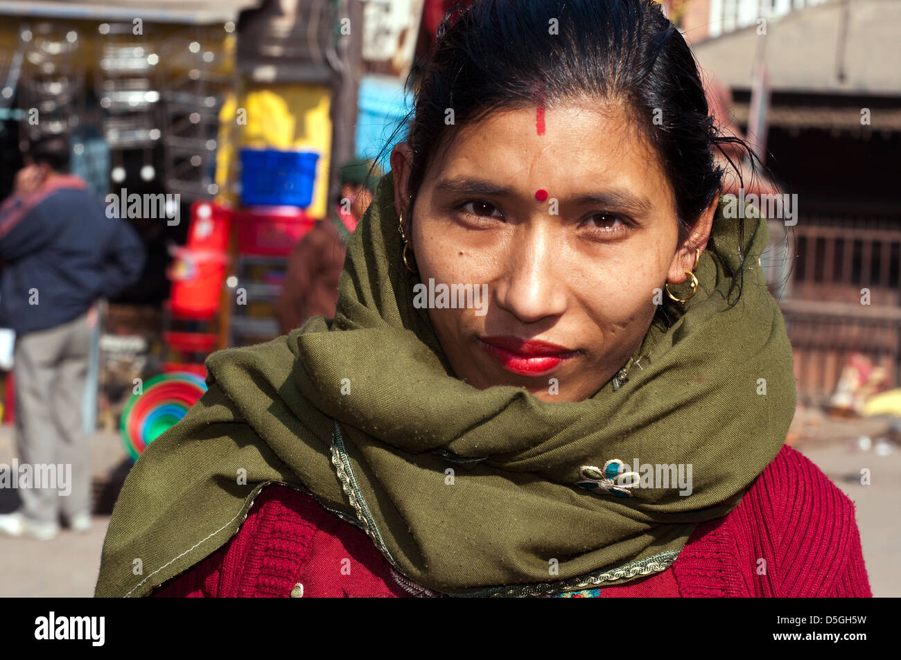 woman in indra chowk, kathmandu Stock Photo - Alamy