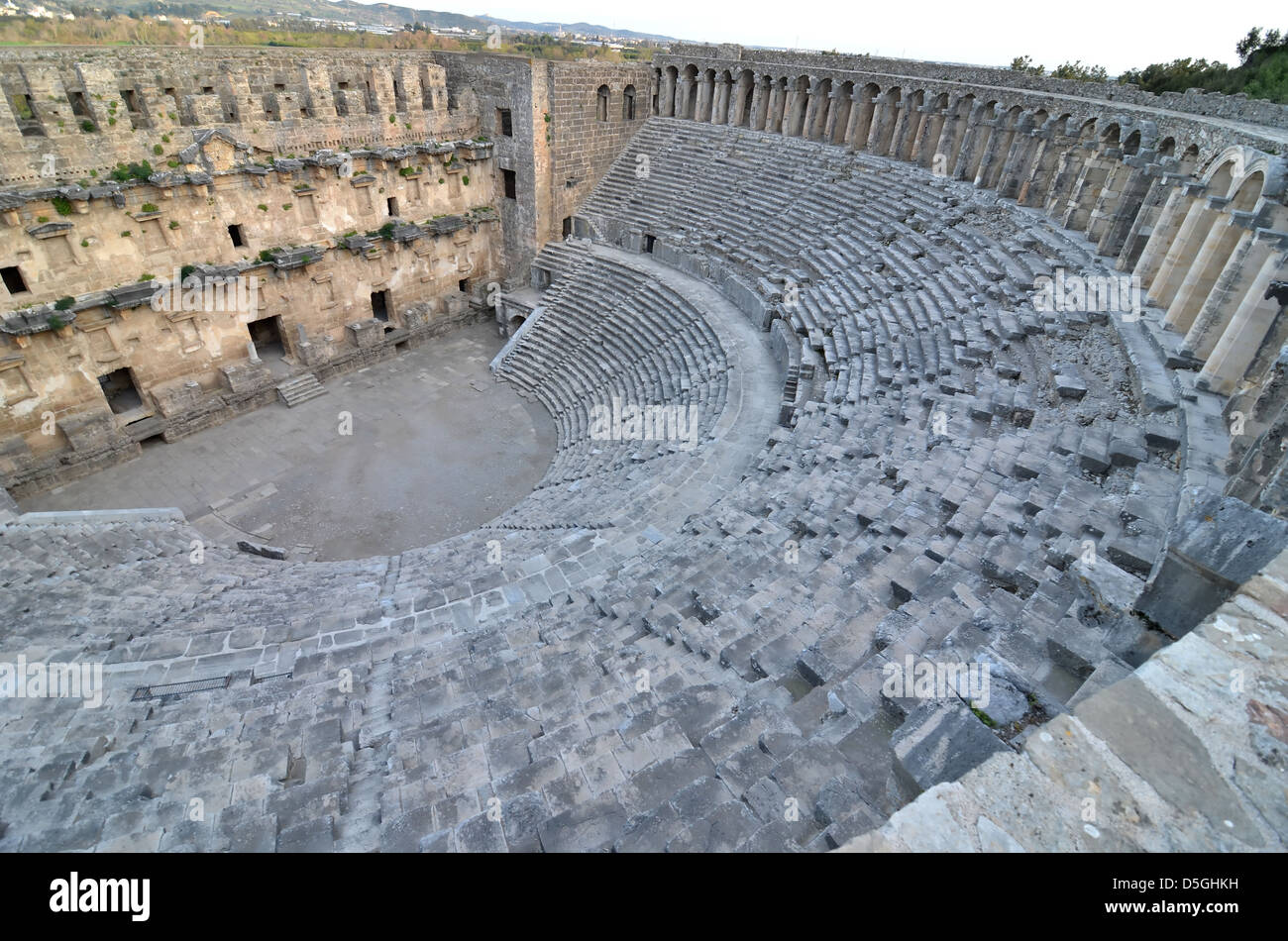 The best preserved theater from antiquity. The theater of Aspendos near ...