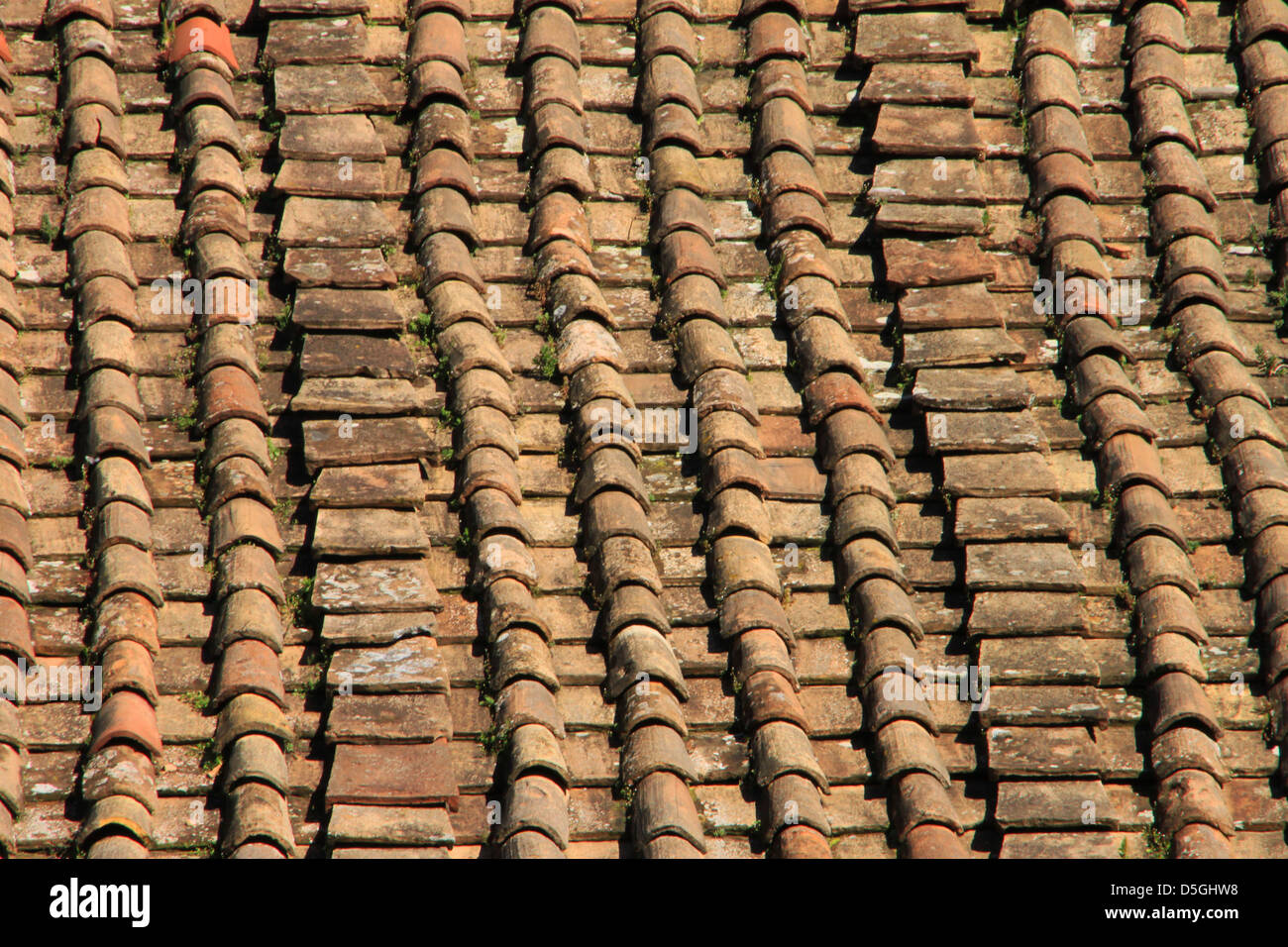 Tile roof of the house in a medieval city Stock Photo - Alamy