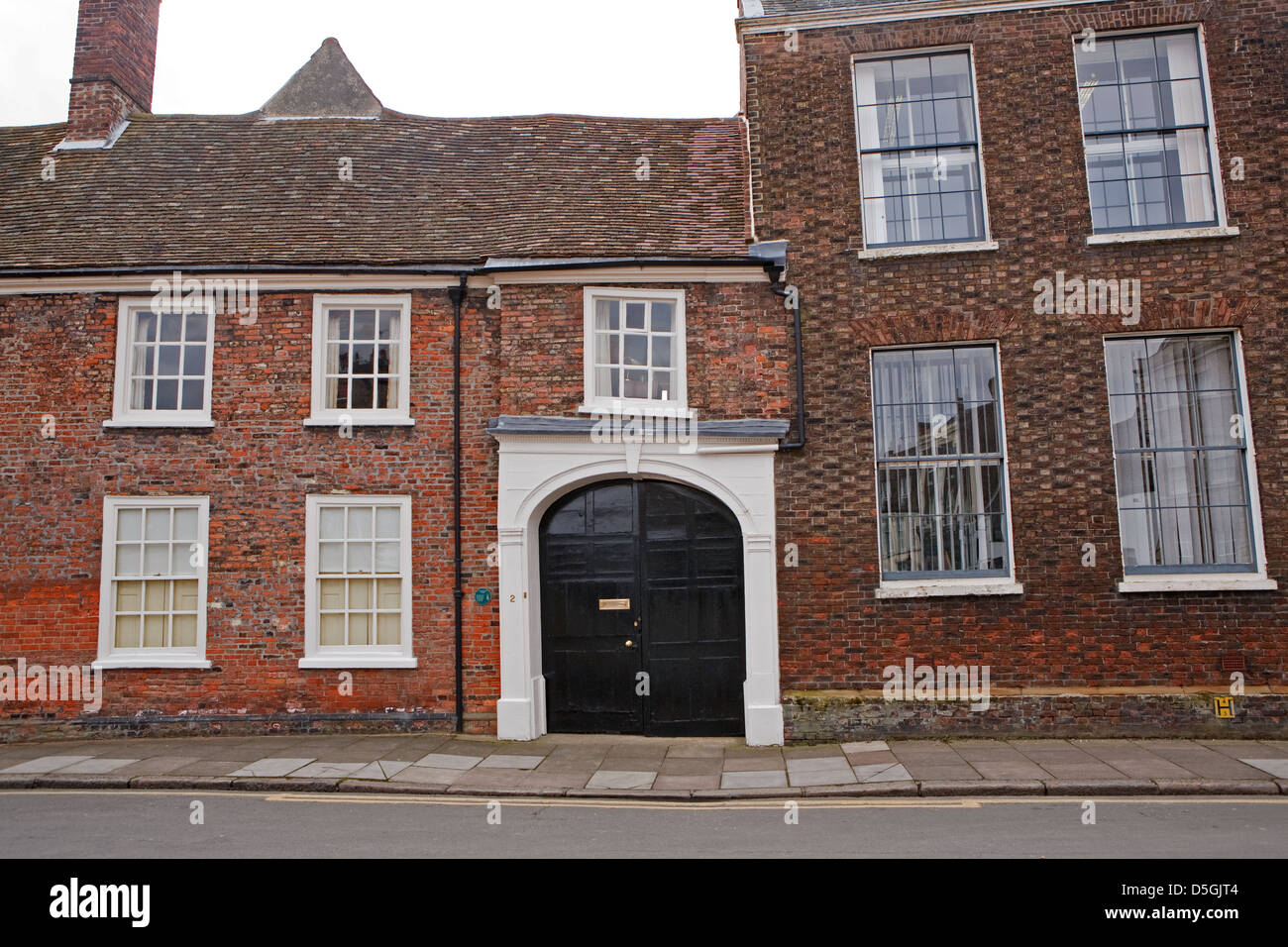 A very crooked house with wonky windows in Kings Lynn Norfolk England ...