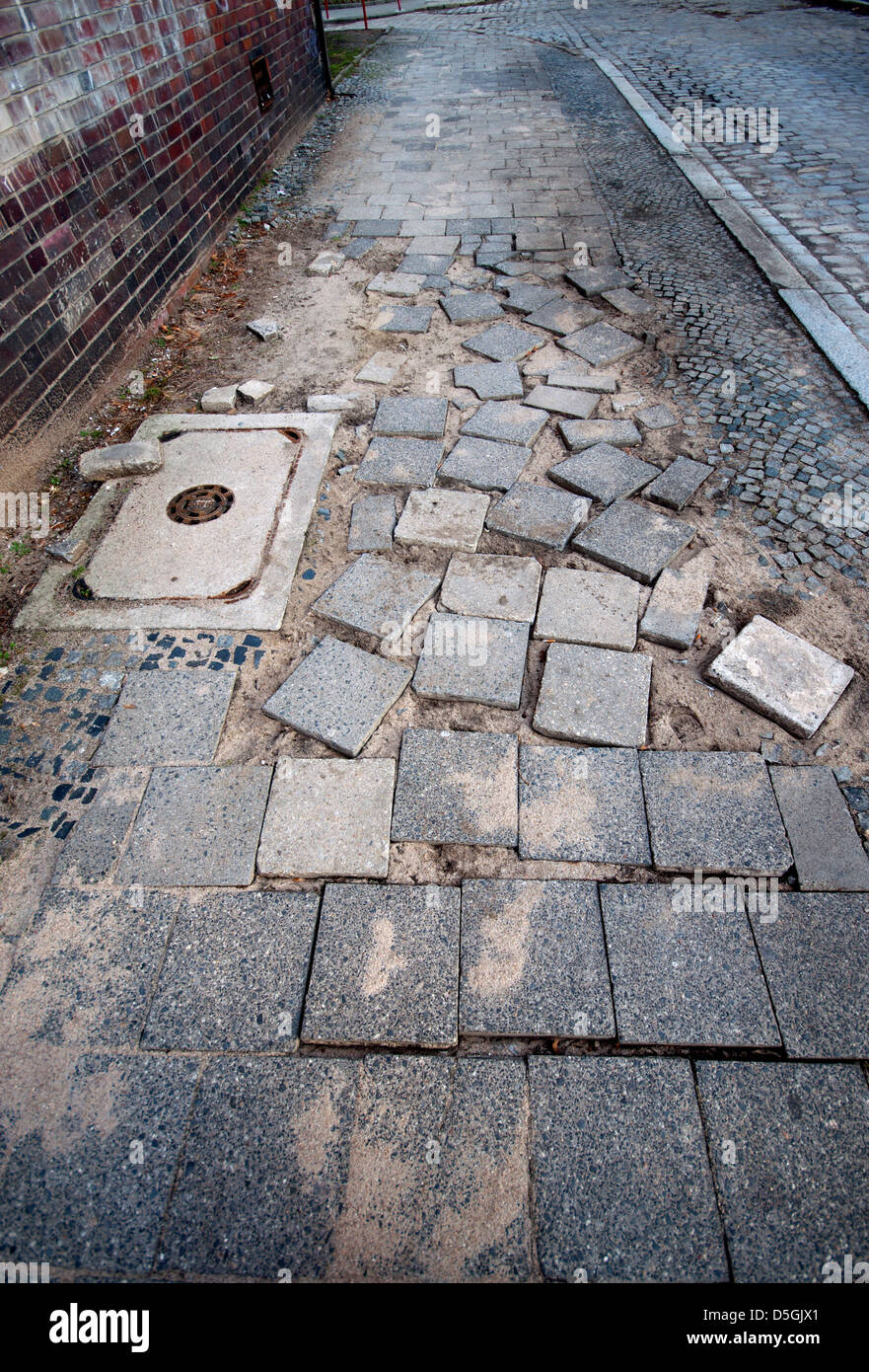 broken sidewalk floor Stock Photo - Alamy