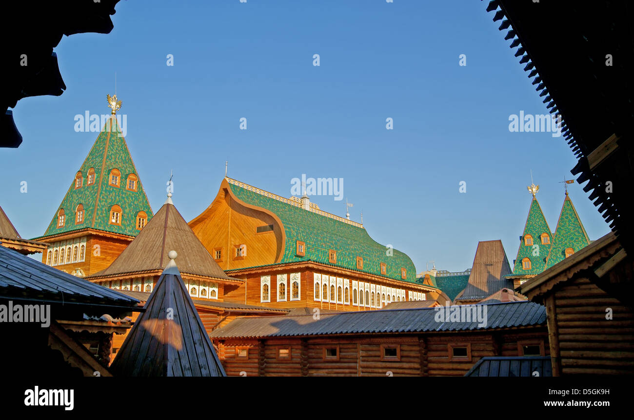 Wooden palace, framed Stock Photo - Alamy