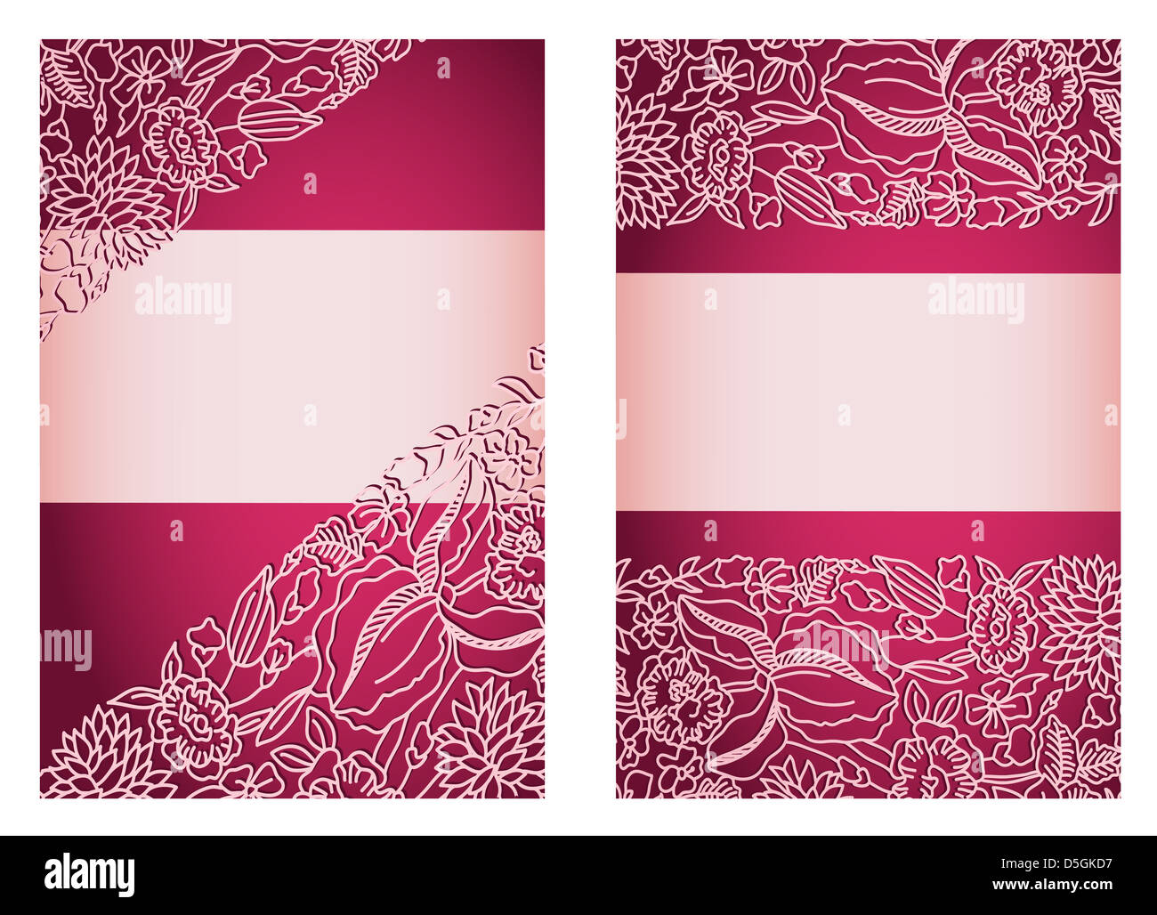 Invitation card back and front sides to the wedding or announcements ...