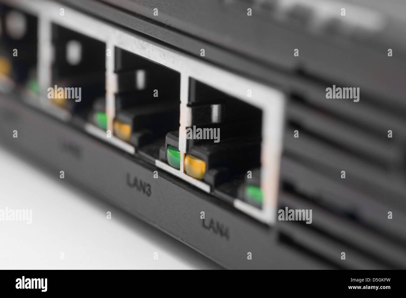 close-up of the backside of router Stock Photo - Alamy