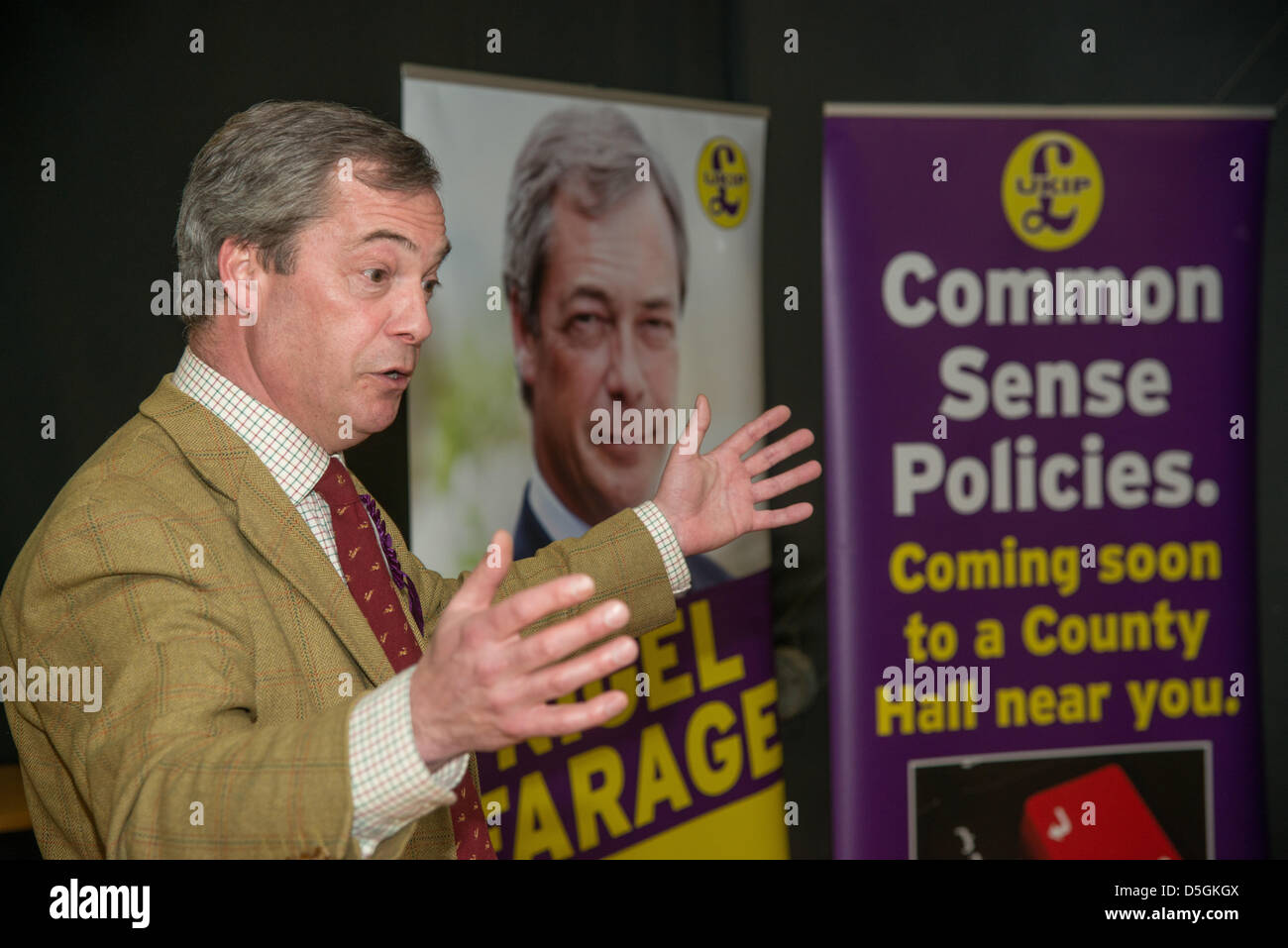 Callington Cornwall UK . Leader of the UK Independence party Nigel ...
