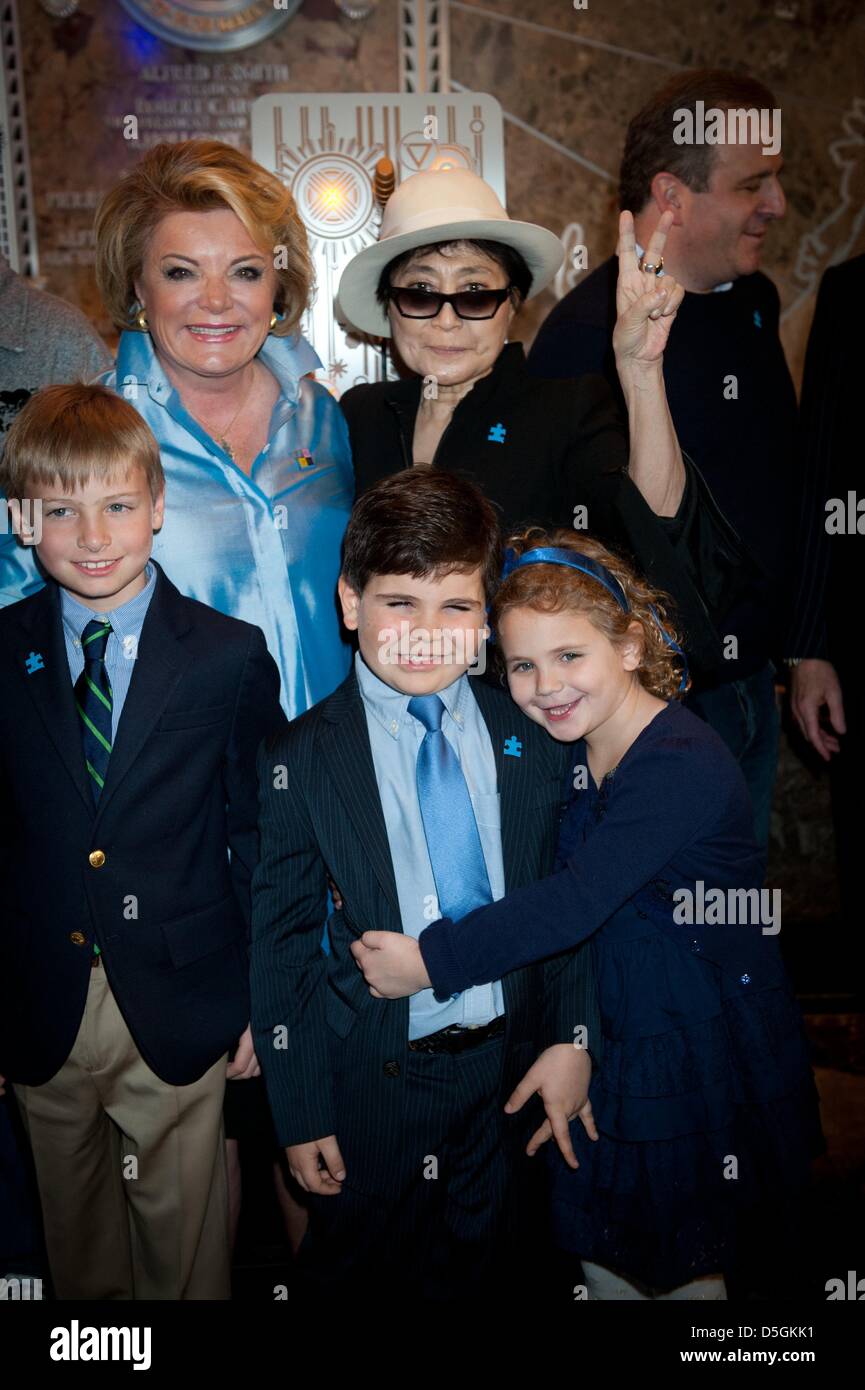 New York, USA. 2nd April 2013. YOKO ONO, global autism ambassador, and ...