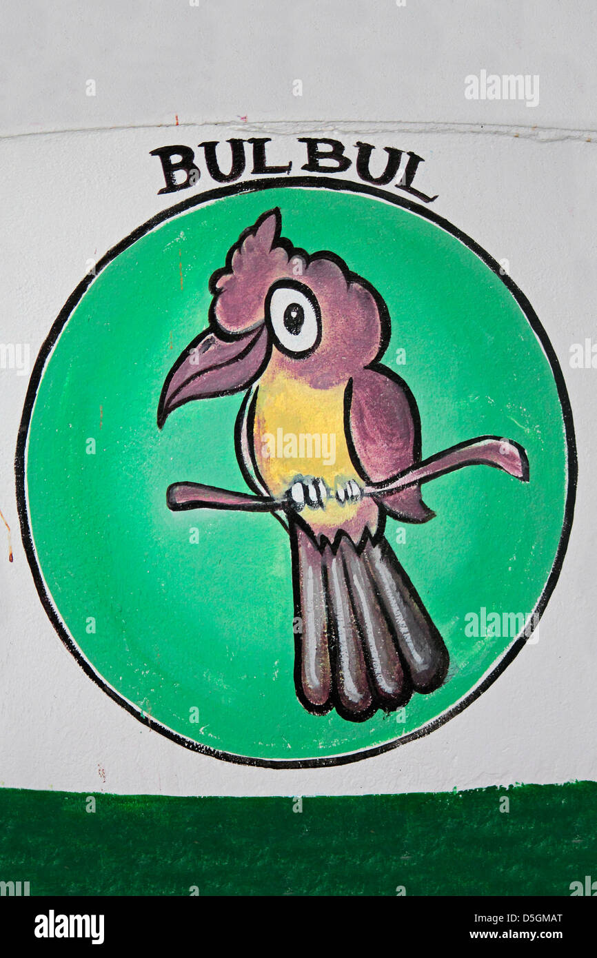 illustration of Red-whiskered bulbul Pycnonotus jocosus Stock Photo - Alamy