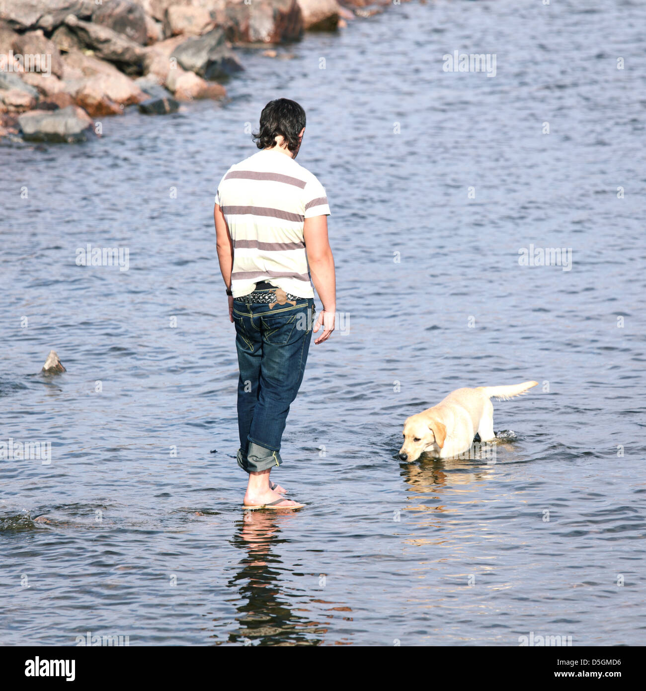 man and dog Stock Photo - Alamy