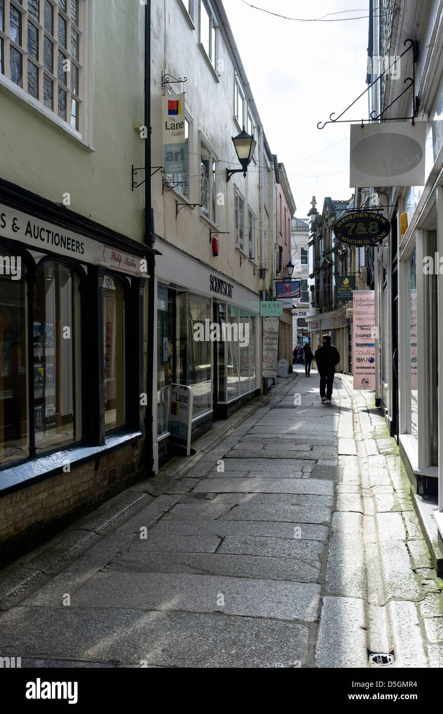 Truro Cornwall Shopping Street Stock Photos & Truro Cornwall Shopping ...