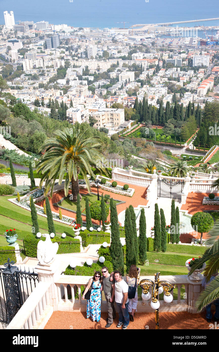View of Haifa from the top of Mount Carmel, Haifa, Israel, Middle East ...