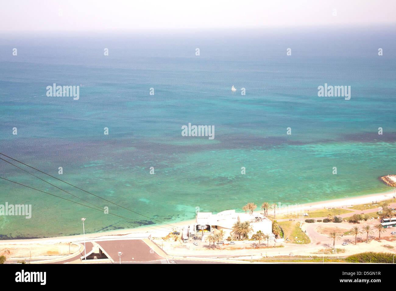 Aerial view of Haifa Bay and surroundings, Haifa, Israel, Middle East ...