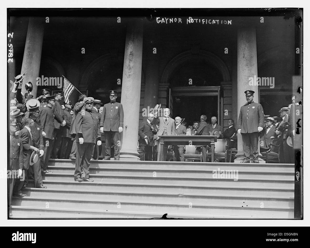 A 1913 notification regarding Mayor William Jay Gaynor of New York City ...