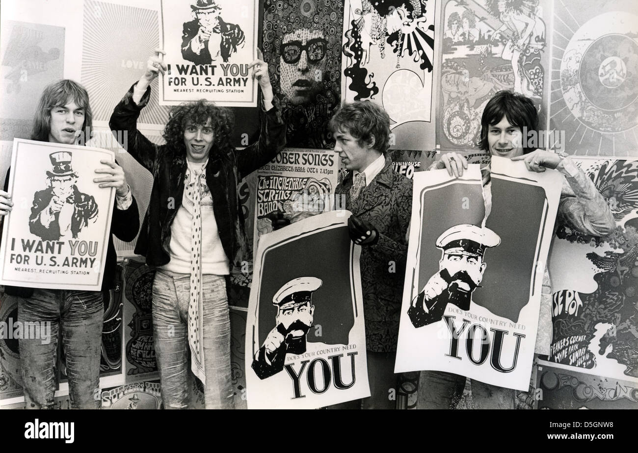TOMORROW UK pop group on 28 July 1967. Photo Tony Gale Stock Photo - Alamy
