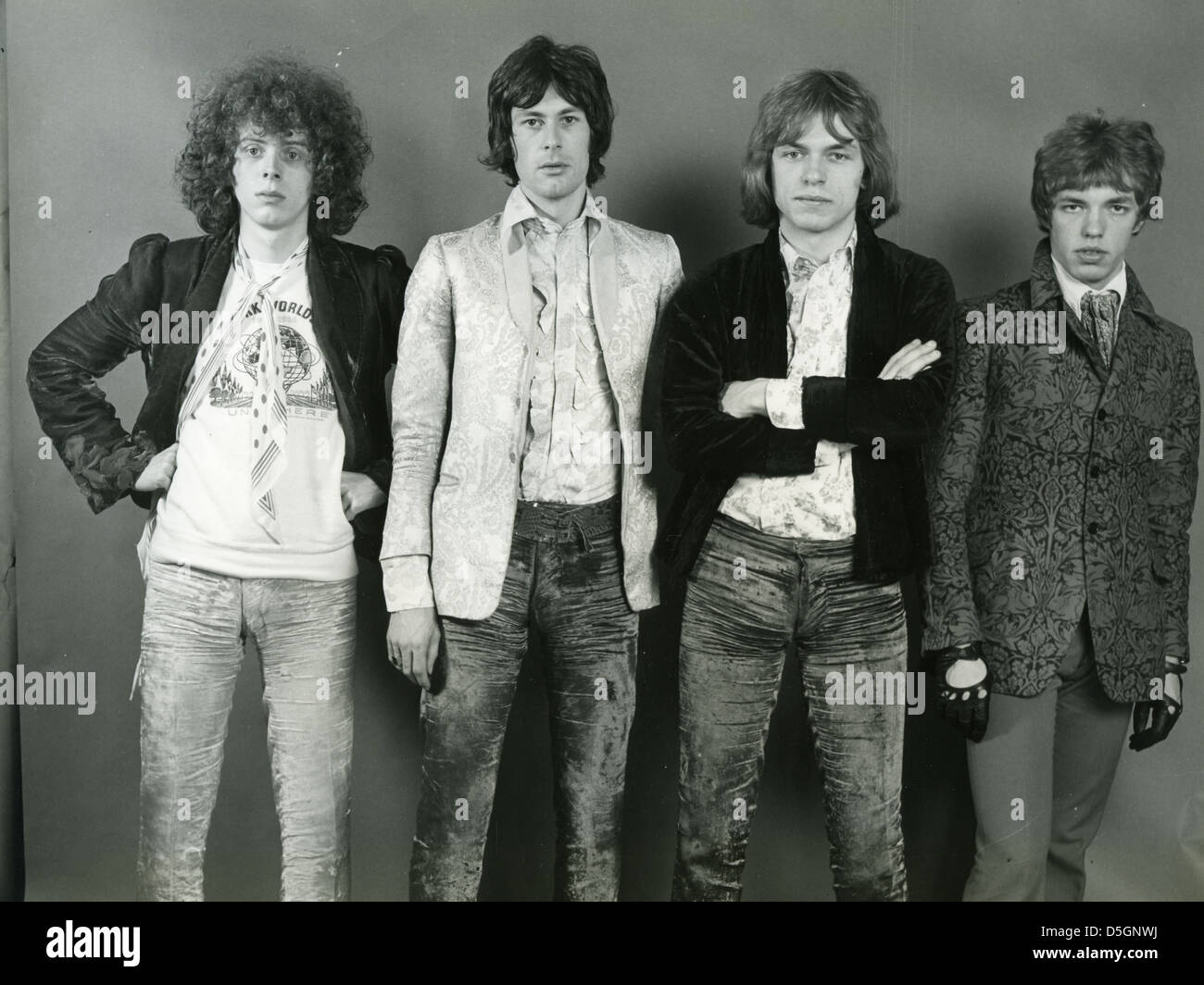 TOMORROW UK pop group on 28 July 1967. From l: John Alder, Keith West ...