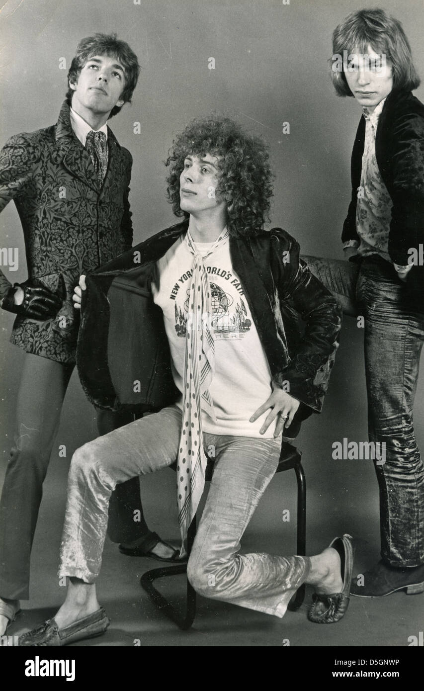 TOMORROW UK pop group on 28 July 1967 from l: John Wood, John Alder ...