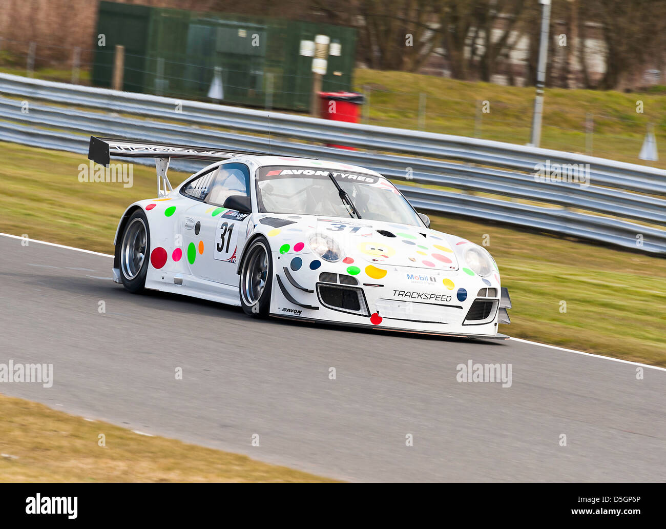 Porsche 997 GT3 R Sports Car in British GT Championship at Oulton Park ...