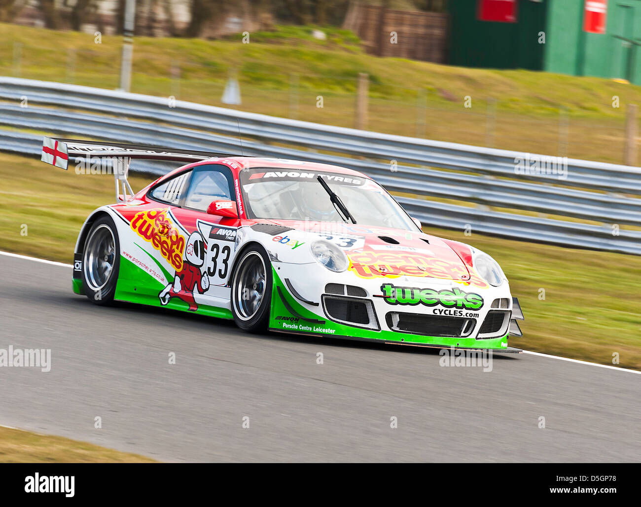 Porsche 997 GT3 R Sports Car in British GT Championship at Oulton Park ...