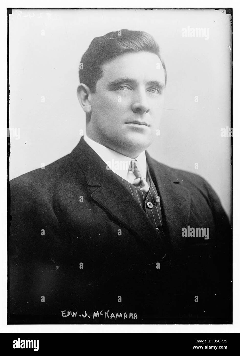 Portrait of Edward J. McNamara, captured in a historical photograph ...