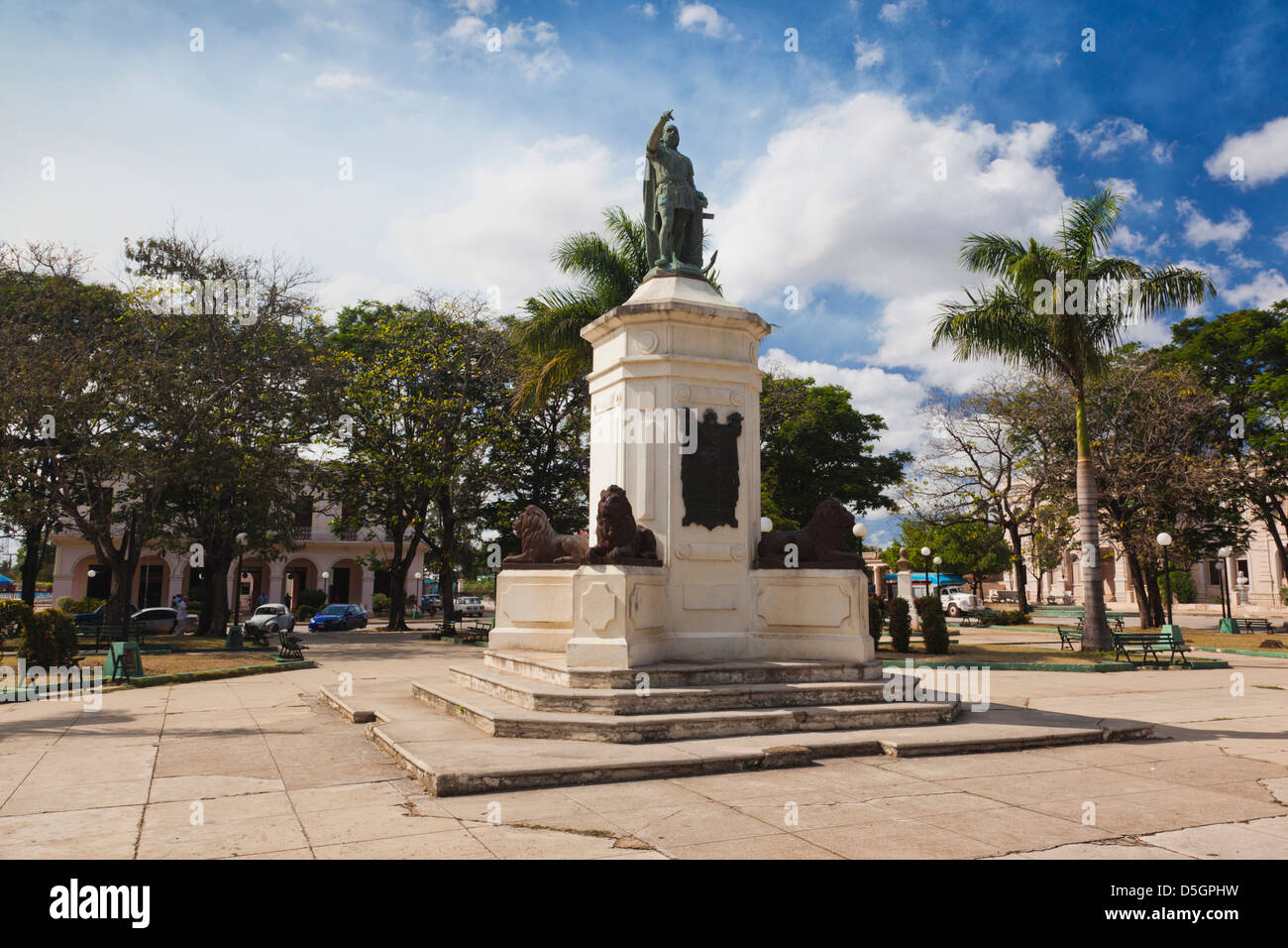 Cuba, Matanzas Province, Colon, Parque de la Libertad park Stock Photo ...
