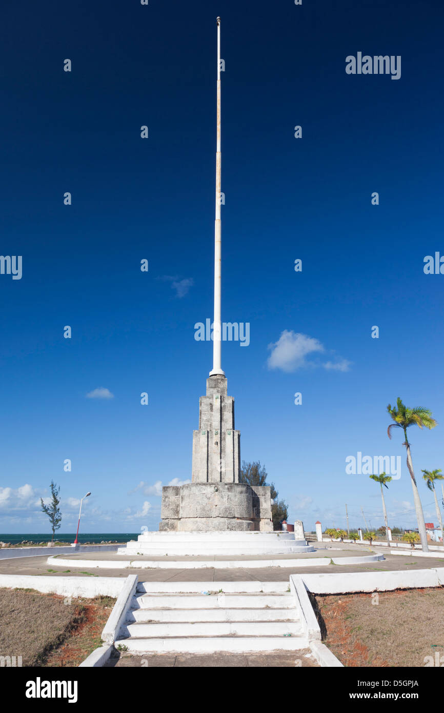 Cuba, Matanzas Province, Cardenas, Flagpole Monument, commemorates the ...