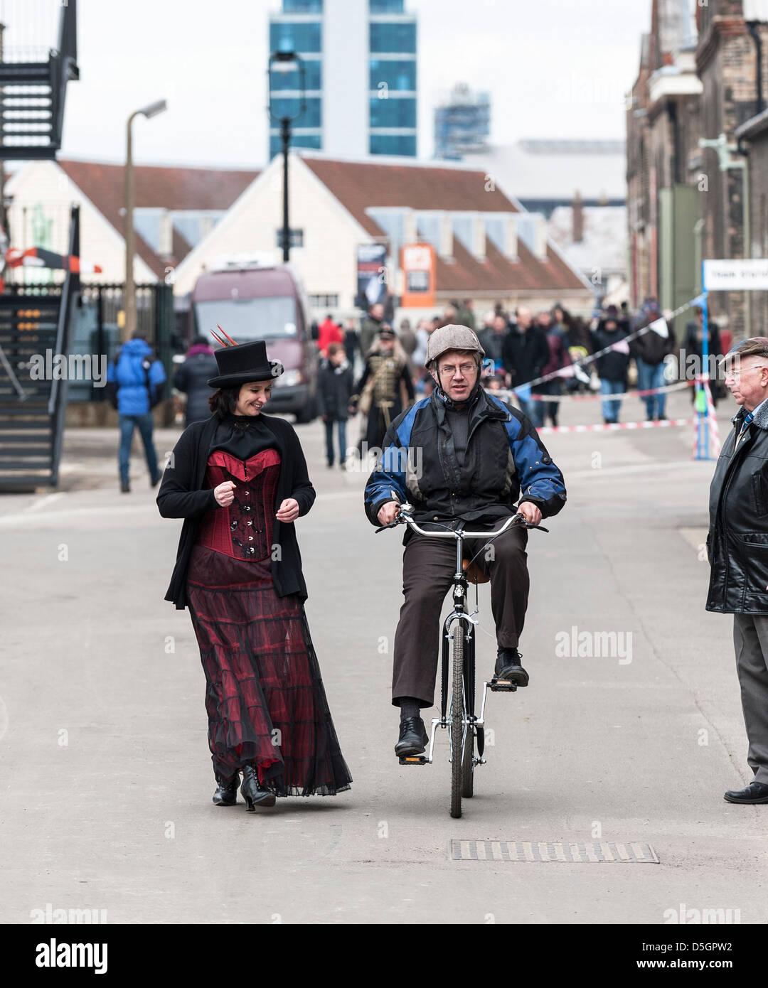 Person riding penny farthing hi-res stock photography and images - Alamy