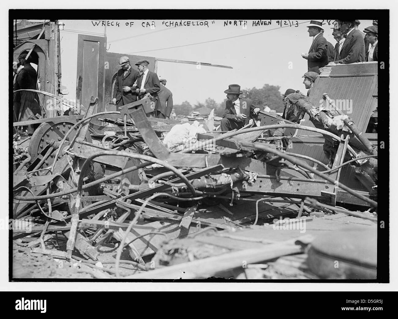 This photograph depicts the wreck of the car 'Chancellor' in North ...