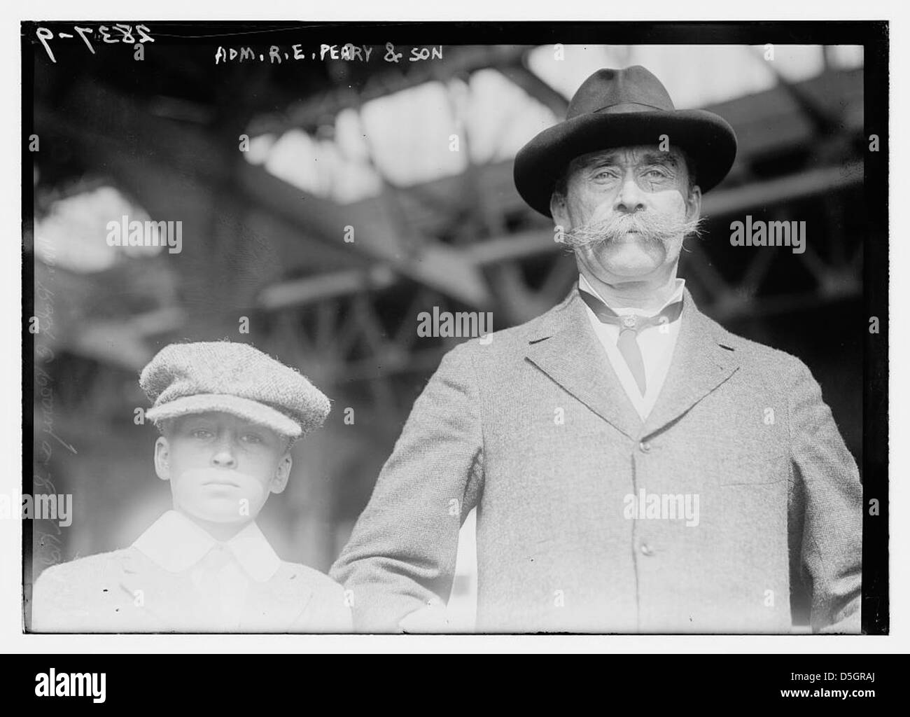 A photograph of Admiral Robert E. Peary and his son, taken during their ...