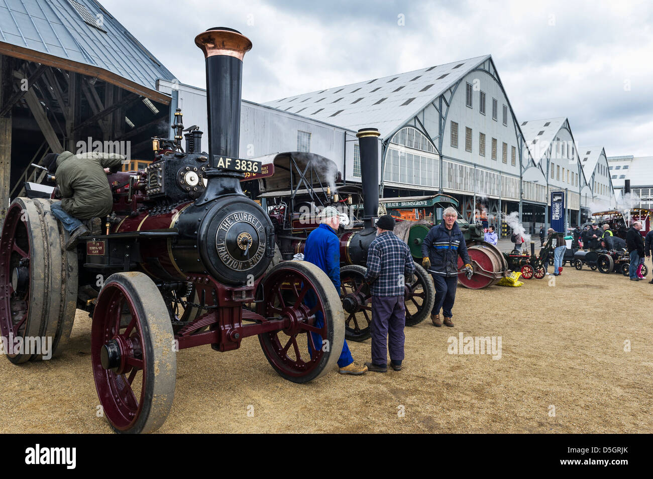 Steam traction engines on display at Chatham Historic Dockyard Stock ...