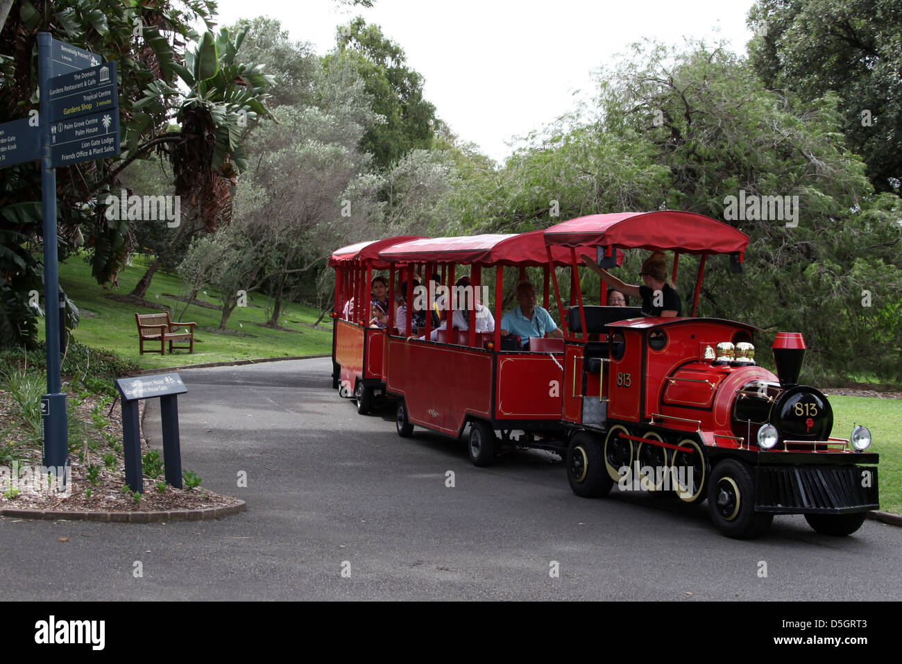 Train Ride in the Royal Botanic Gardens of Sydney Stock Photo - Alamy