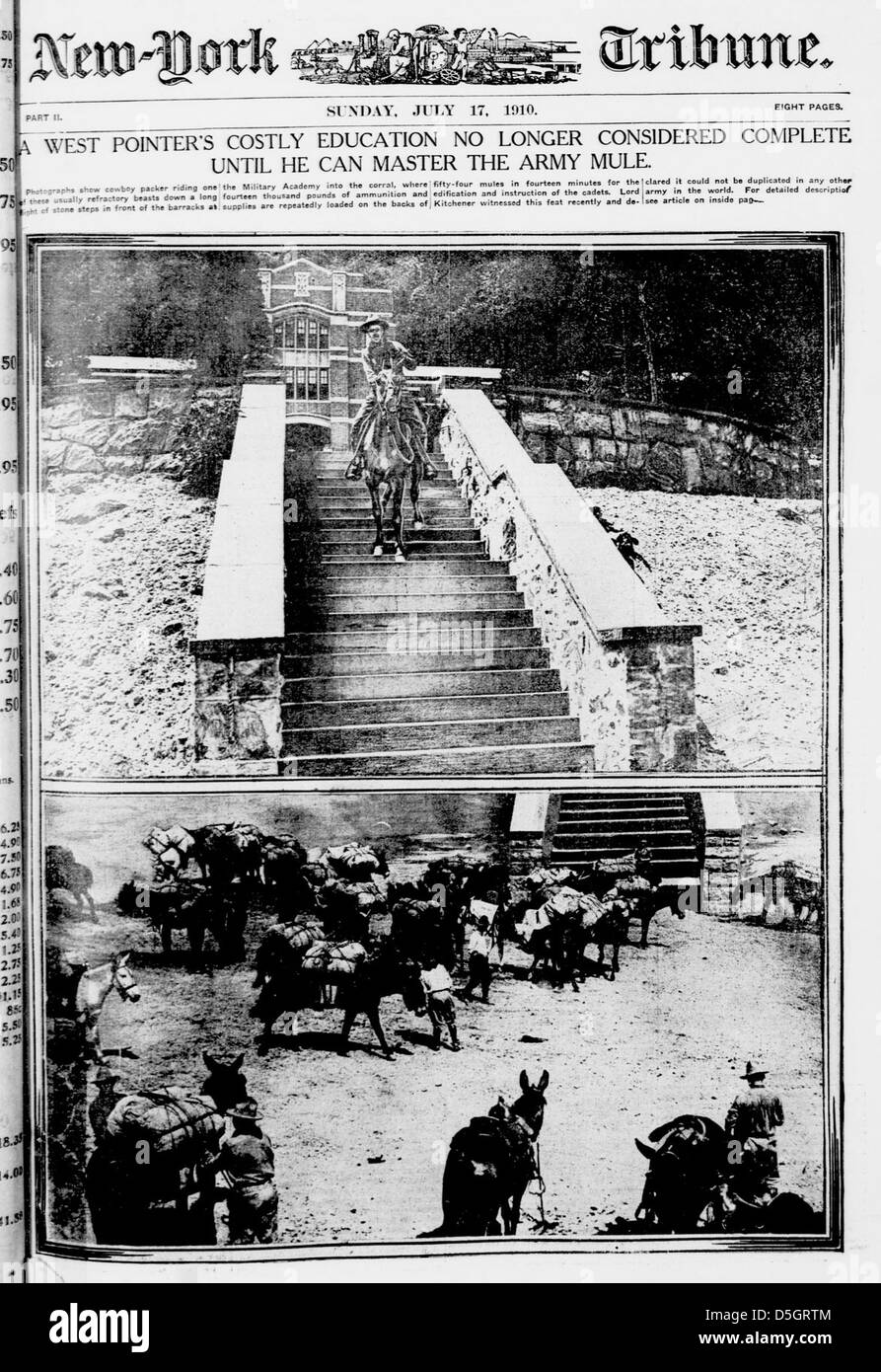 This photograph reflects the training of West Point cadets in 1910 ...