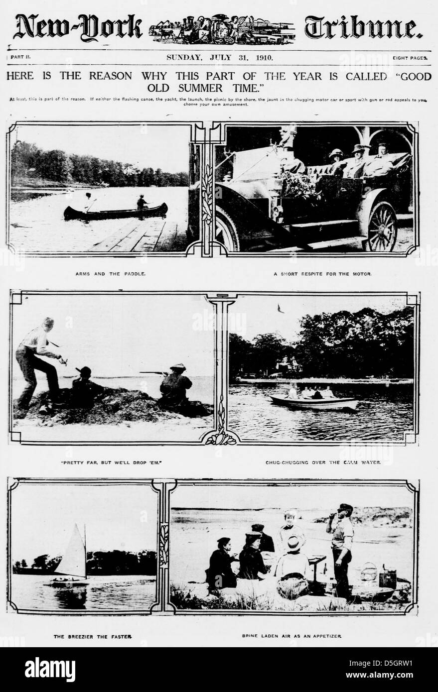 Good summer weather Black and White Stock Photos & Images - Alamy