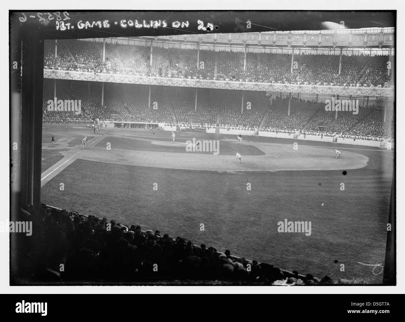 This photograph captures the first game of the 1913 World Series at the ...