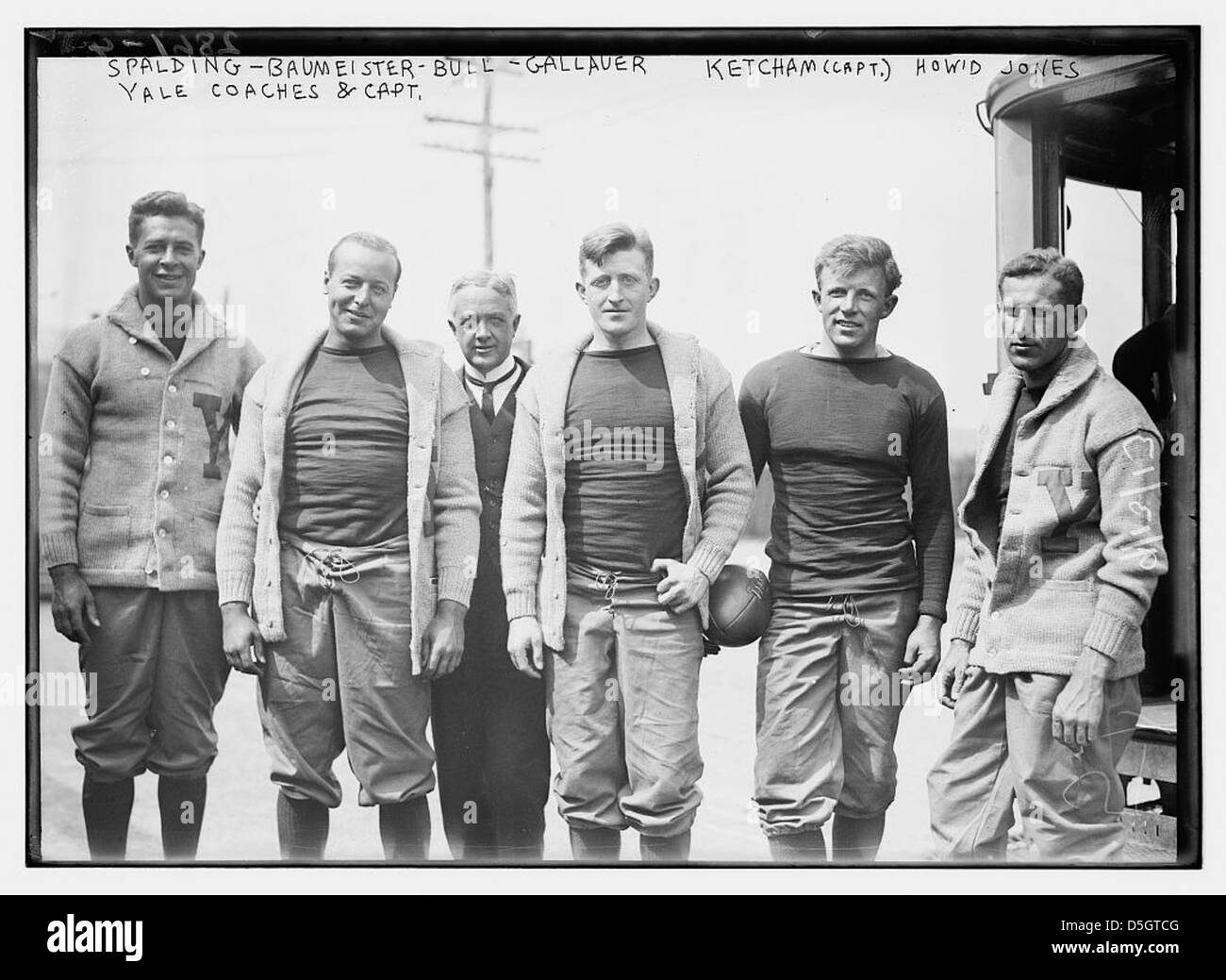 A historical photograph of Yale University football coaches and ...
