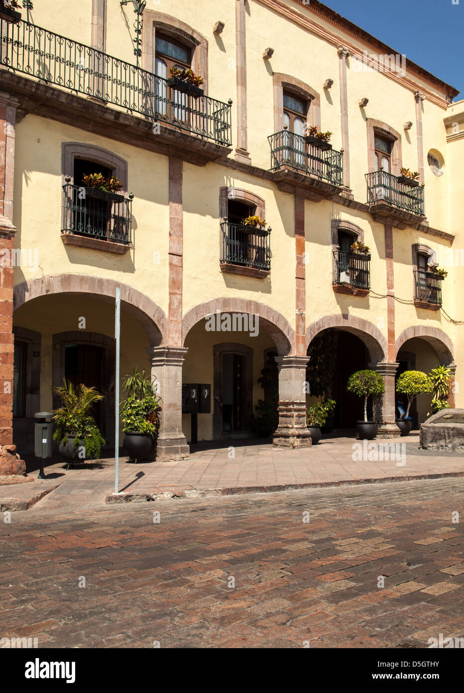 Old colonial building adjacent to Plaza de Armas, in the historic ...
