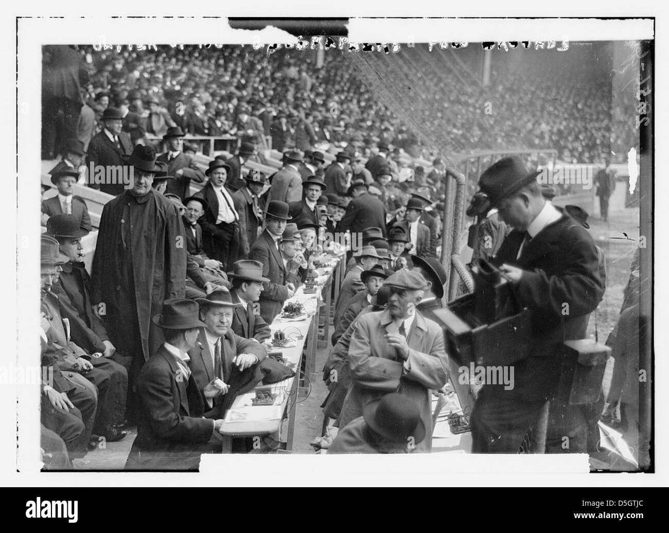 This image from the 1913 World Series at Polo Grounds shows a group of ...